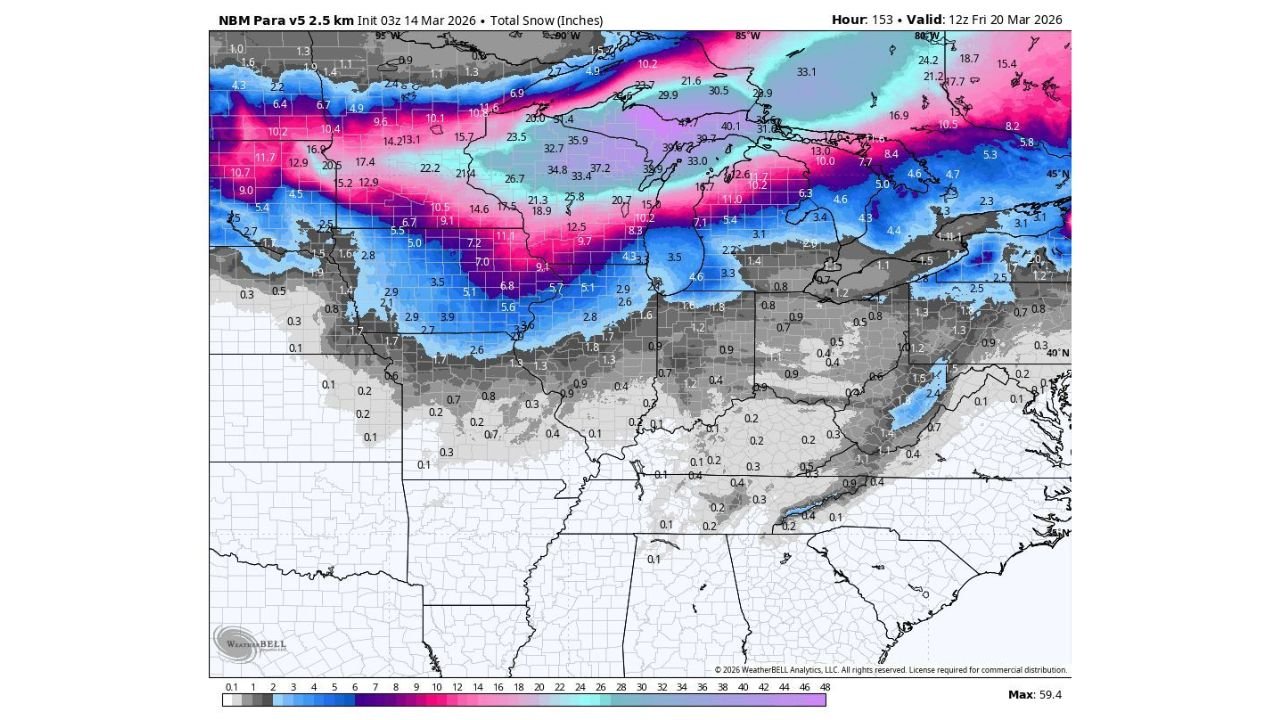 Minnesota, Wisconsin and Michigan Facing 12–24+ Inches of Snow as ...